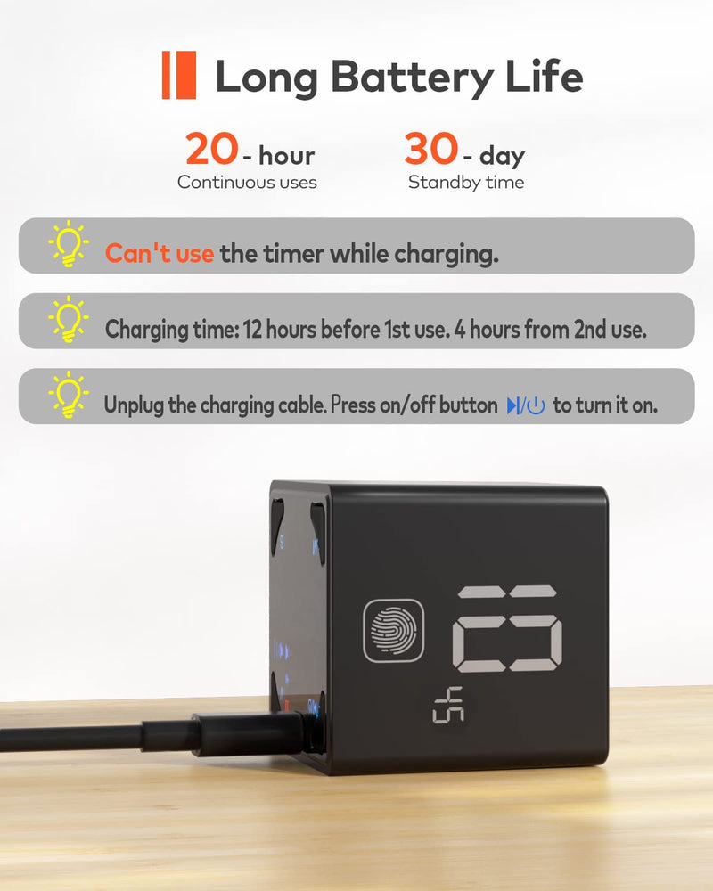 Ticktime Cube Pomodoro Timer Productivity Timer Pause And Resume Mute