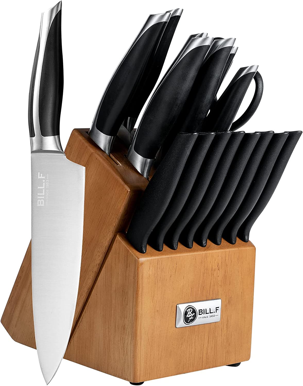 17 Pieces Stainless Steel Knife Block Set